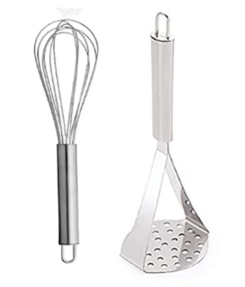 COMBO OF POTATO /VEGETABLE MASHER AND EGG WHISK: Buy Online at Best ...