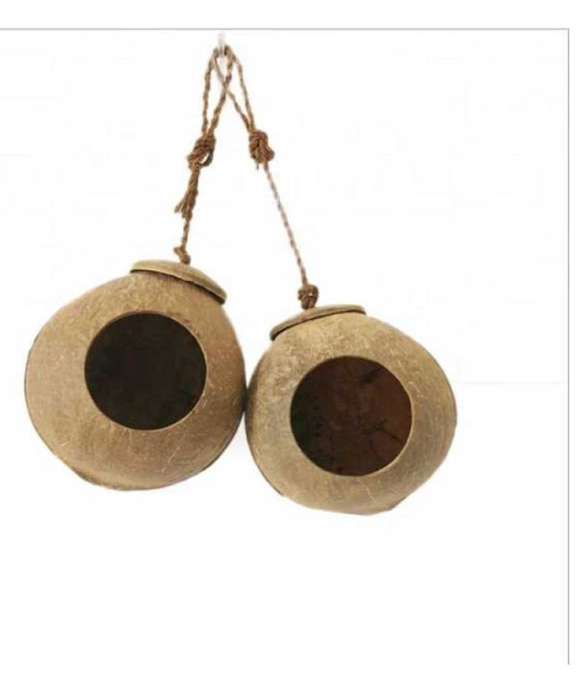 Coconut Shell Bird Nest For Finches And Sparrows Round Organic Bird coconut-shell-bird-nest-for-finches-and-sparrows-round-organic-bird