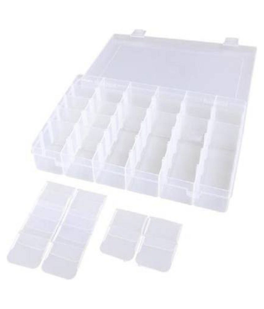 36 Compartment Grid Removable Dividers Storage Box: Buy 36 Compartment ...