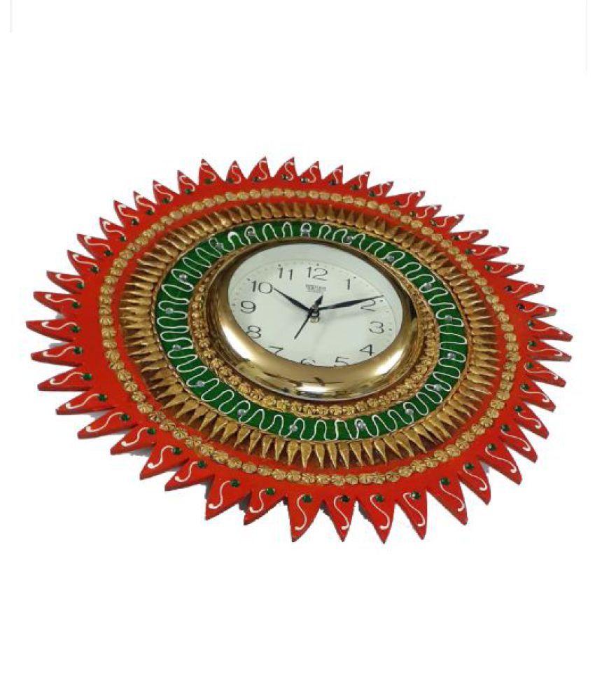 Unique Indian Crafts Rectangular Analog Wall Clock ( 35 x 35 cm ): Buy ...