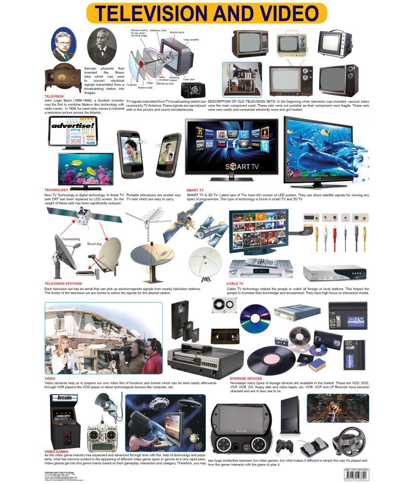 Television & Video - Laminated Chart - Reference Book: Buy Television ...