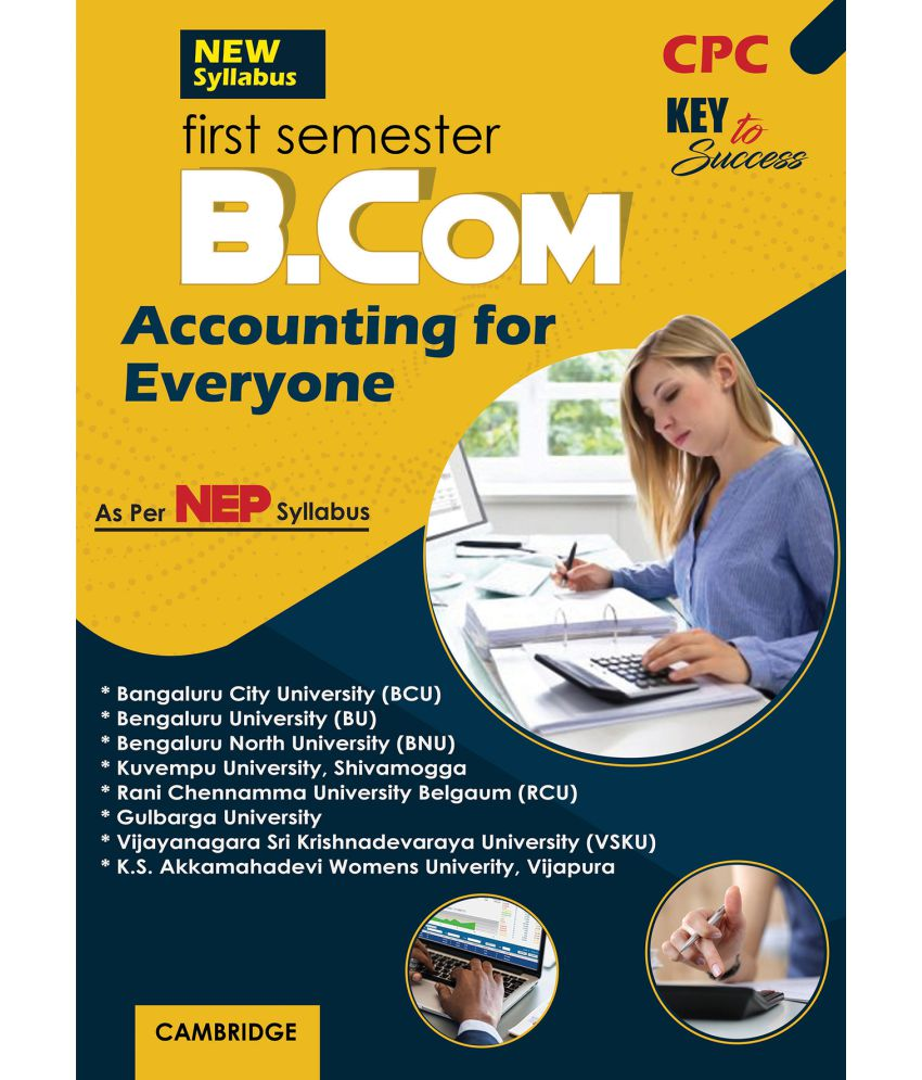 NEP First Semester B.Com Accounting For Everyone Book Key To Success ...